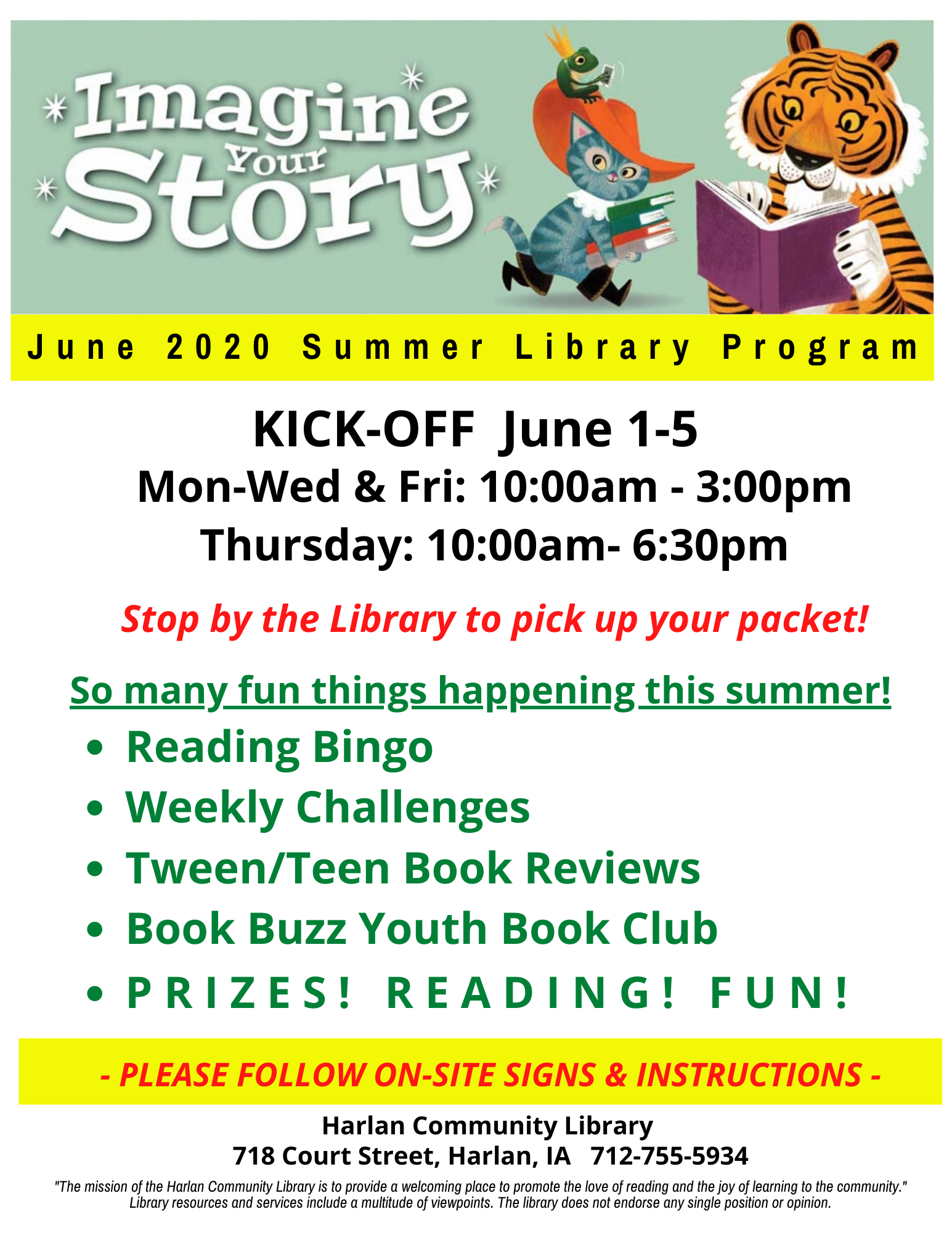 Summer Library Program :: Harlan Community Library